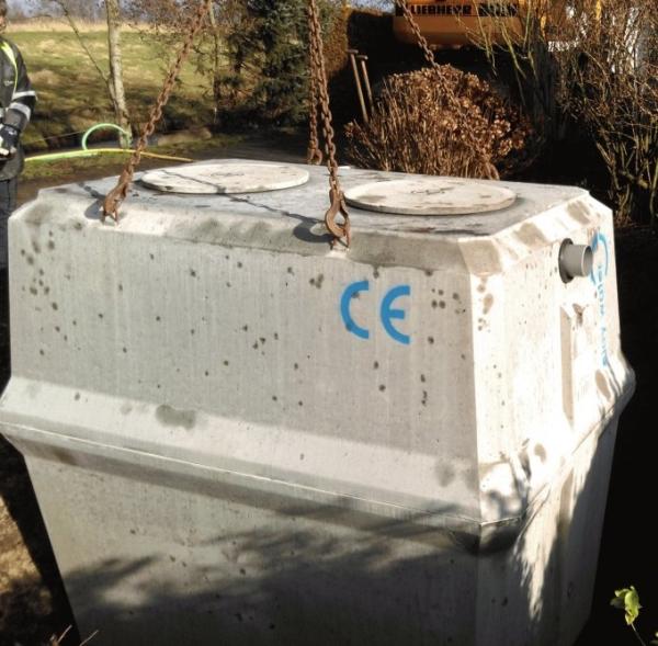 Betonnen septic tank 6000 liter met deksels IBA - Klasse 1 ...