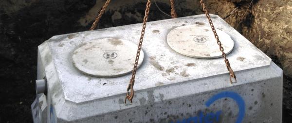 Betonnen septic tank 6000 liter met deksels IBA - Klasse 1 ...
