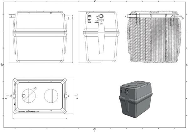Betonnen septic tank 6000 liter met deksels IBA - Klasse 1 ...