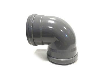 PVC bocht 90 graden 2x manchet 250mm | Breure shop