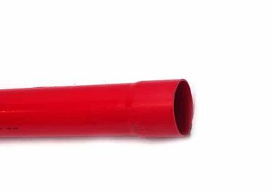 PVC mantelbuis 5 meter met aangevormde lijm manchet 110mm Rood | Breure ...